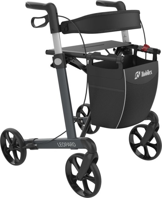 Mobilex Leopard Rollator - Antraciet - 55 cm - Lichtgewicht en ...