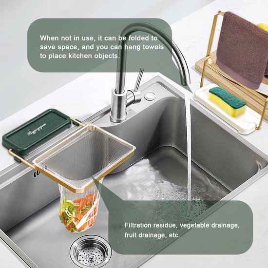 Gootsteen Zeef Chic Groen RVS - Gootsteen zeef - Afvalnet - Gootsteen ...