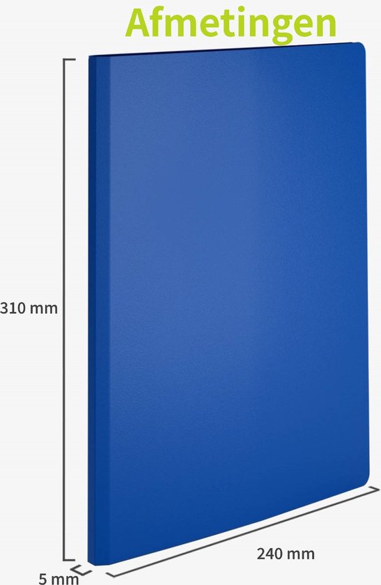 Presentatiemap A4 - Met 30 vakken - Showmap - Blauw - ACROPAQ | bol