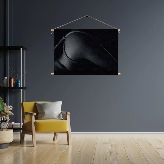 Textielposter Vrouw Met Sexy Touw Rechthoek Horizontaal XXL (85 X 120 CM) - Wandkleed... | bol