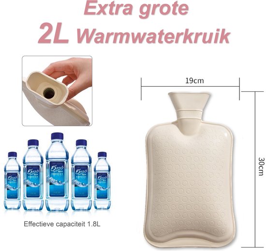 Colorful Sun® Warm water kruik - 2 liter - Warmwaterkruik met hoes ...