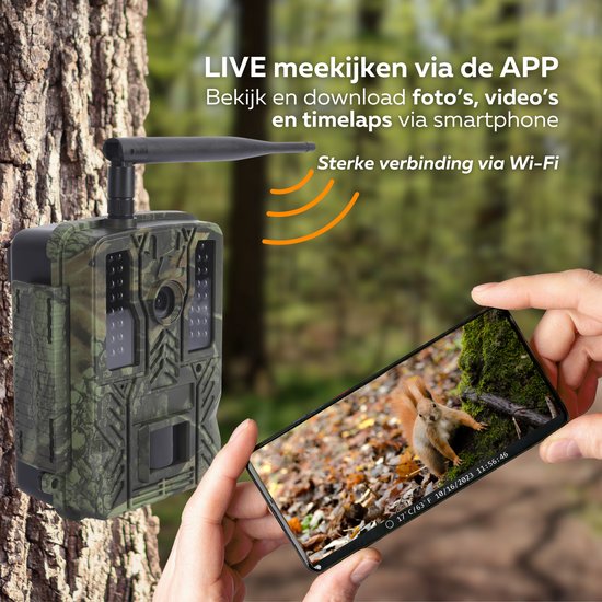 Active Goods® Wildcamera met Nachtzicht - Wildcamera met Wifi Wildcamera voor Buiten -... | bol