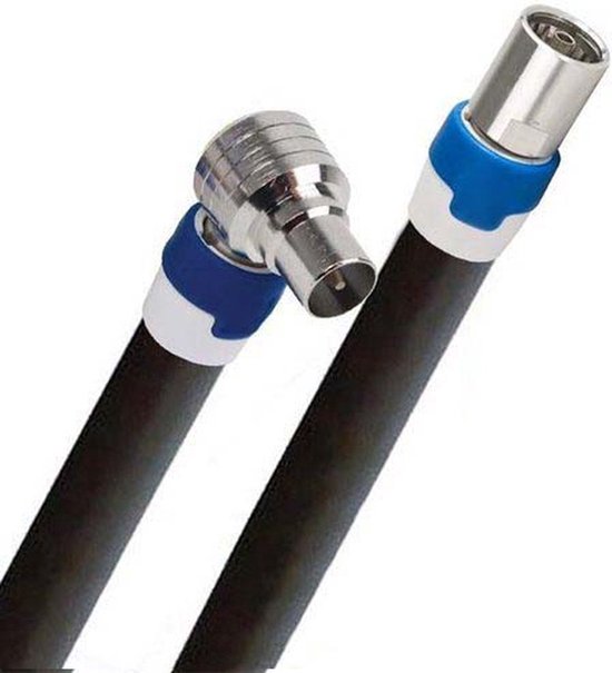 Coax kabel op de hand gemaakt - 5 meter - Zwart - IEC 4G Proof ...