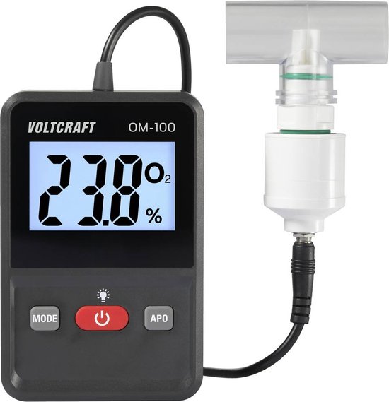 VOLTCRAFT OM-100 Zuurstofmeter 0 - 100 % Zuurstofmeter Kalibratie Fabrieksstandaard... | bol