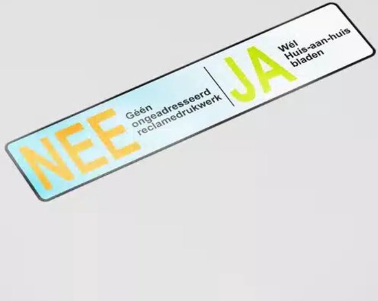 Luxe Nee Ja Sticker Brievenbus Chroom Sticker | bol