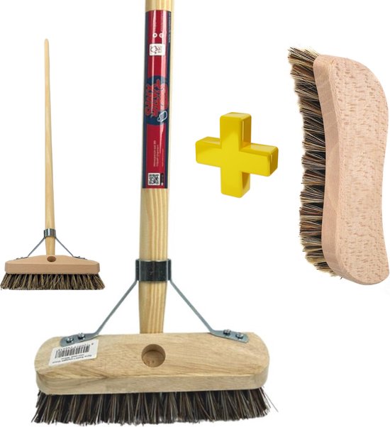 Synx Tools Schrobbezem Union Luiwagen + Werkhandborstel Union Set ...