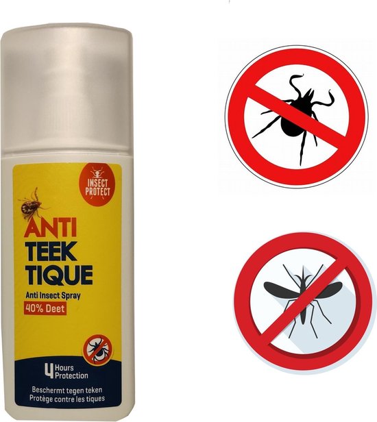 Tekenspray - anti insect spray 40% deet - 75ml - Met deze anti ...