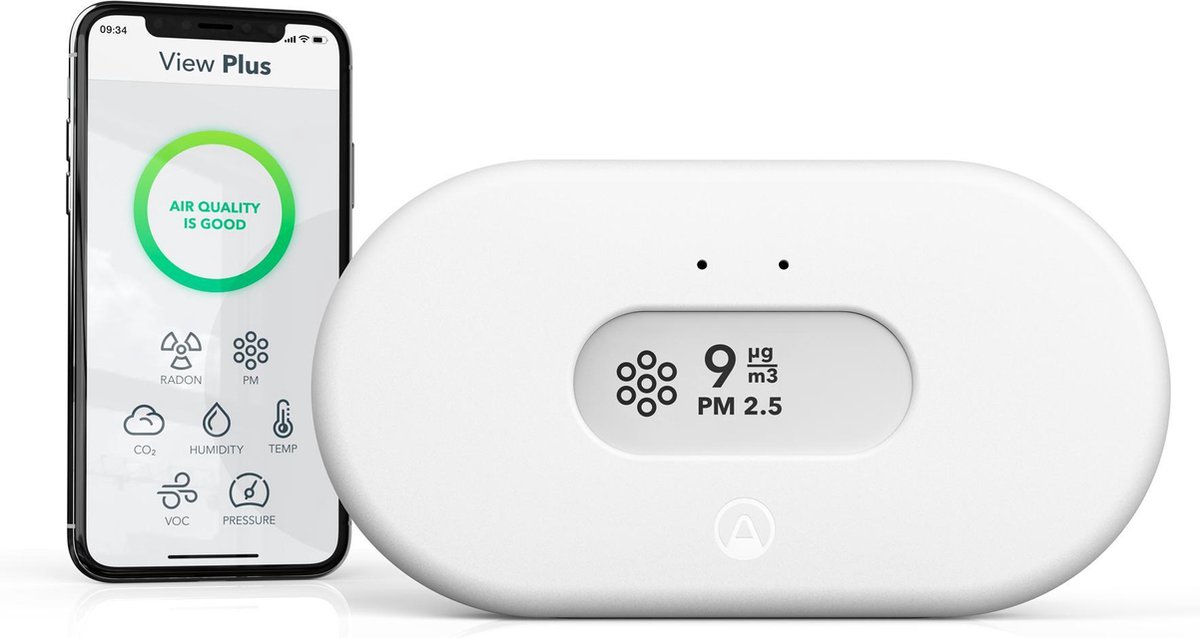 Airthings View Plus luchtkwaliteit meter | bol