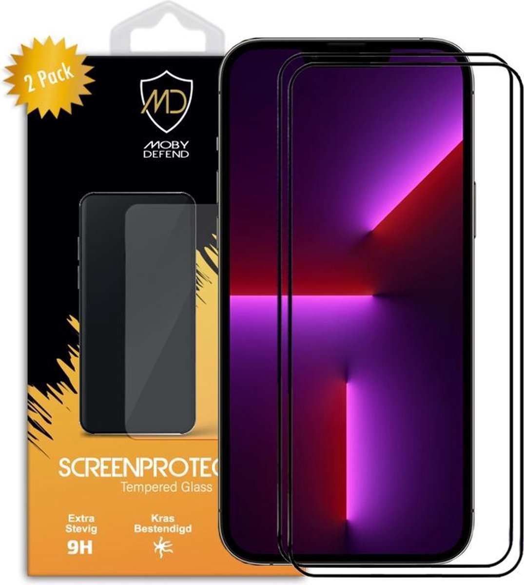 Lot de 2 Protecteurs d'écran iPhone 13 Pro Max, MobyDefend' écran en ...