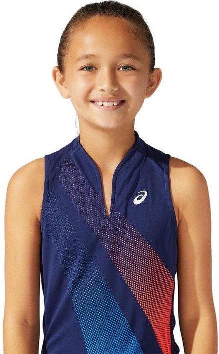 Asics Graphic Tank Top Junior Navy Top Tennis Tennistop - Maat M (140 ...