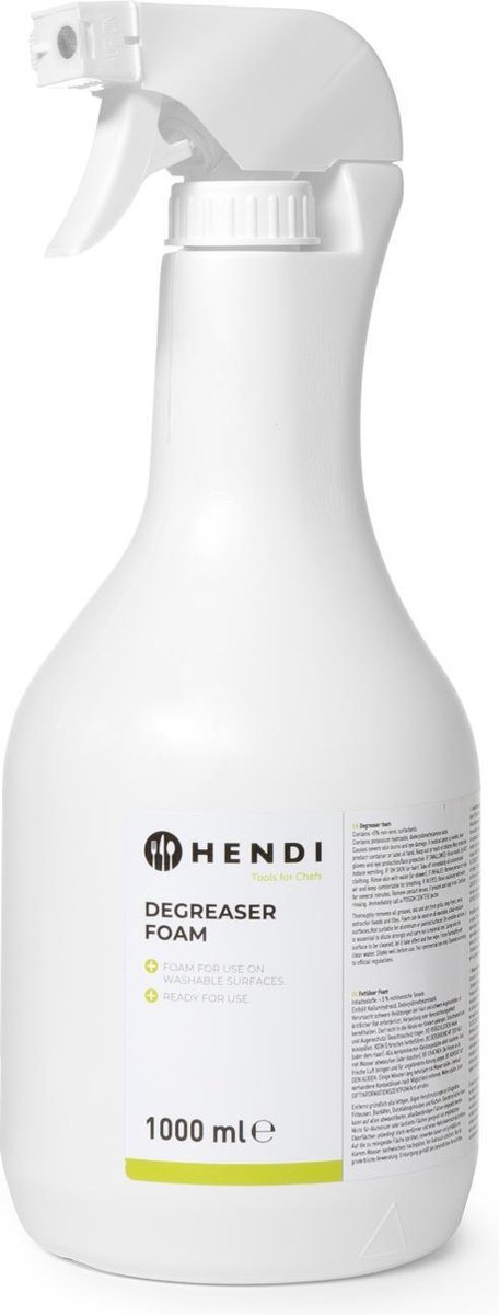 Hendi Ontvetter Keuken - Professionele Ontvetter Spray - Schuimend - 1 ...