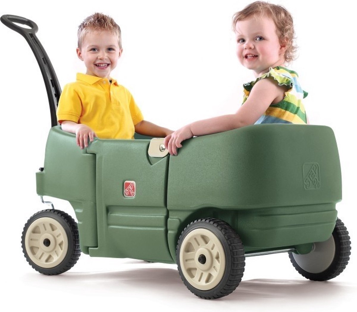Step2 Wagon for Two Plus - Bolderkar met 2 zitjes met gordels voor kinderen -... | bol.com