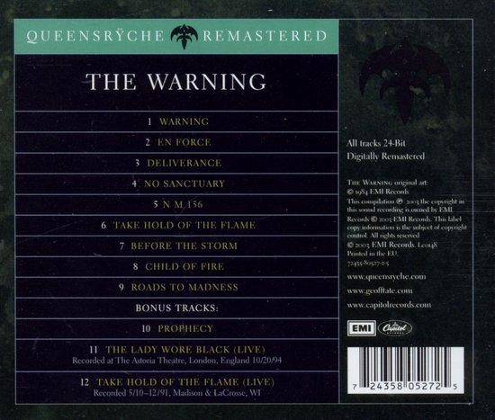 Queensrÿche - The Warning (CD), Queensrÿche | Muziek | bol