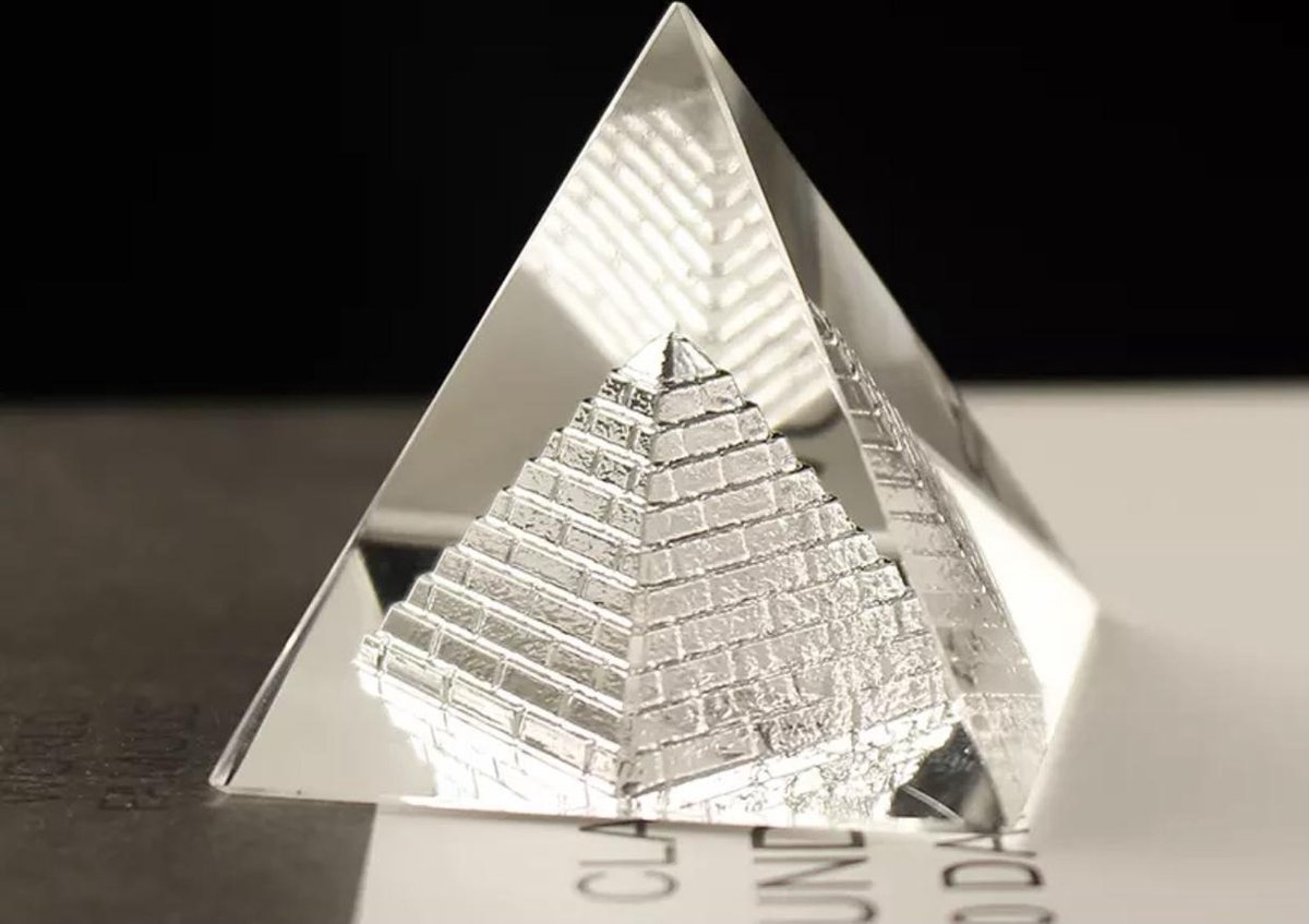 Kristal witte 2 Piramides in 1 4.5cm - piramide | bol.com