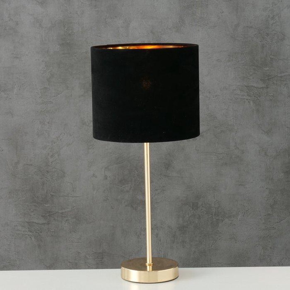 Boltze - Tafellamp - zwart / goud. - Lamp met kap. - 40cm H | bol