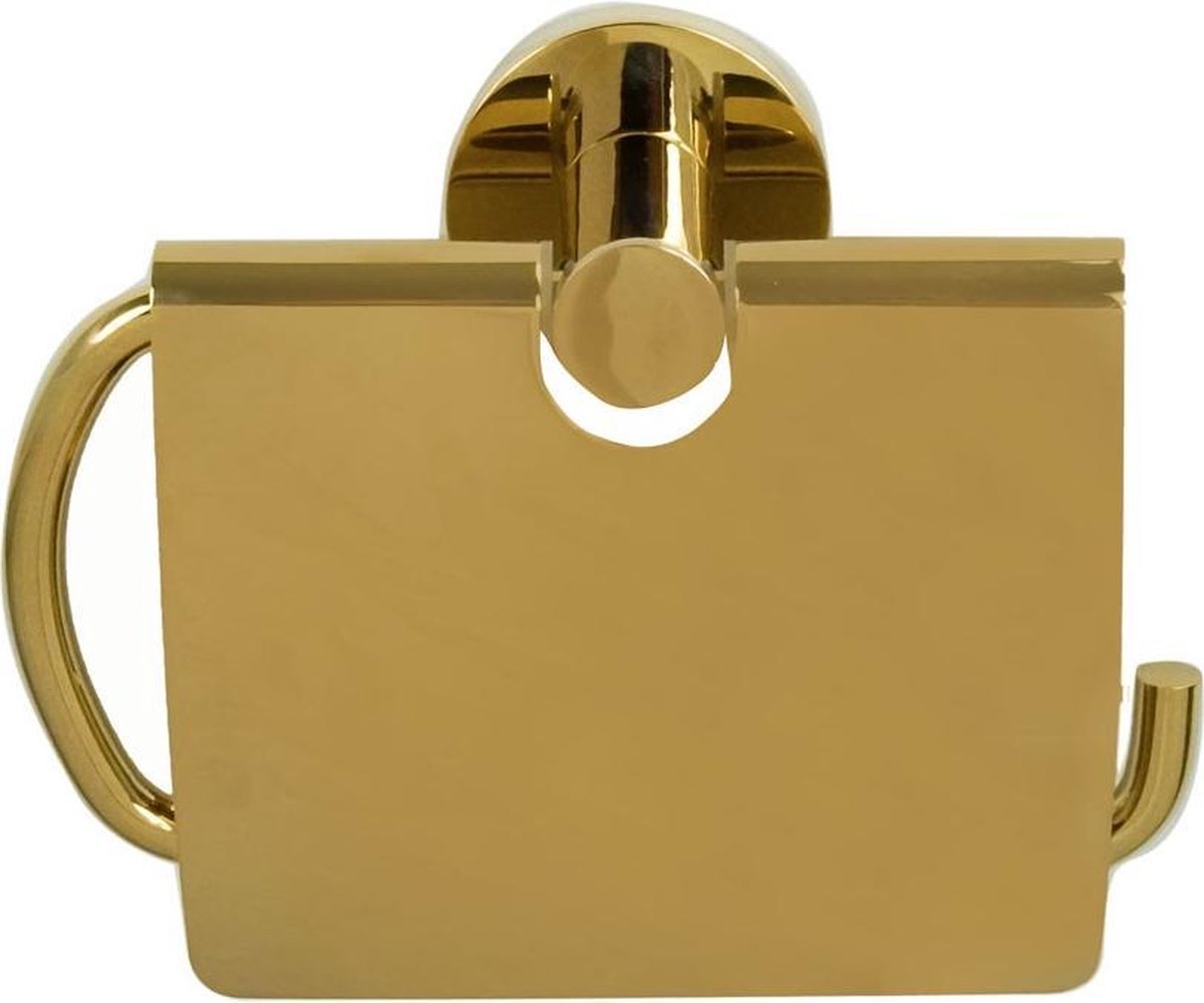 Diamond Line Rondo - WC Rolhouder - 15x11.6cm - Hangend - Messing ...