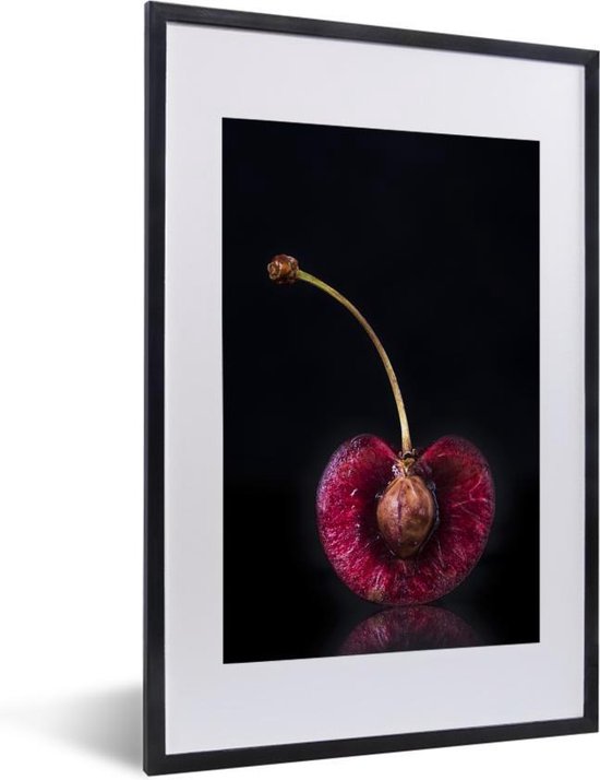 Fotolijst incl. Poster - Kers - Dwarsdoorsnede - Zwart - 40x60 cm ...