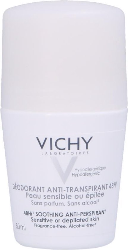 Vichy Antiperspirant Deodorant 48h roll on for sensitive or depilated ...