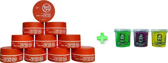 10-pack Voordeelbundel Red One Aqua Hair Wax Orange Sinaasappel 150ml ...