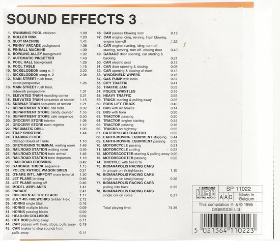 Sound Effects 3, Sound Effects/Tring | CD (album) | Muziek | bol