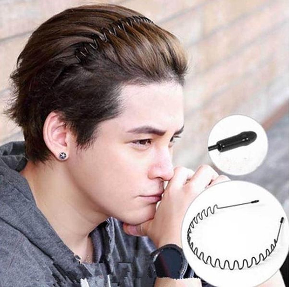 Wave Sport Diadeem Mannen Tanden - Sport haarband Volwassenen - Metaal ...