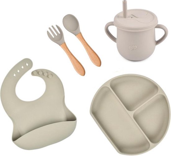 Siliconen Bébé 5 pièces / Vaisselle Bébé pour bébé / Garçon / Fille ...
