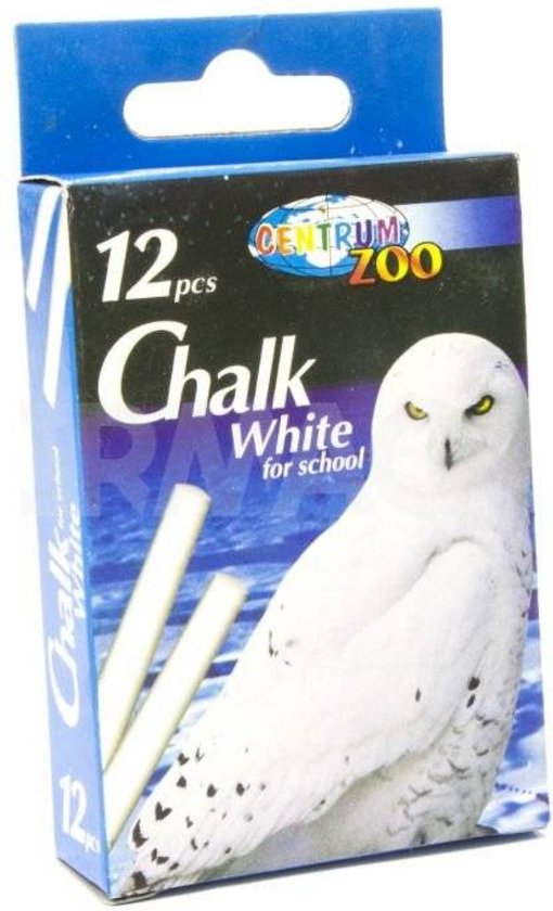 Schoolbordkrijt - Wit - Doosje met 12 krijtjes | Games | bol.com