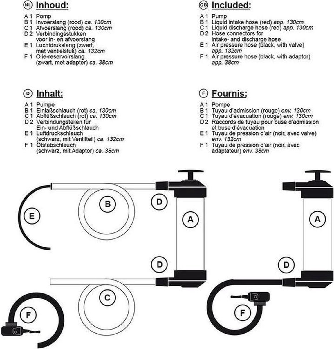 WEBER Multi vloeistofpomp transfer hevelpomp afzuigpomp - Sifonpomp ...