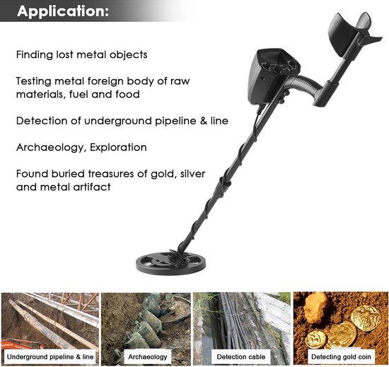 Metaaldetectors- Treasure Hunter Gold Digger Draagbare Metaaldetectie ...