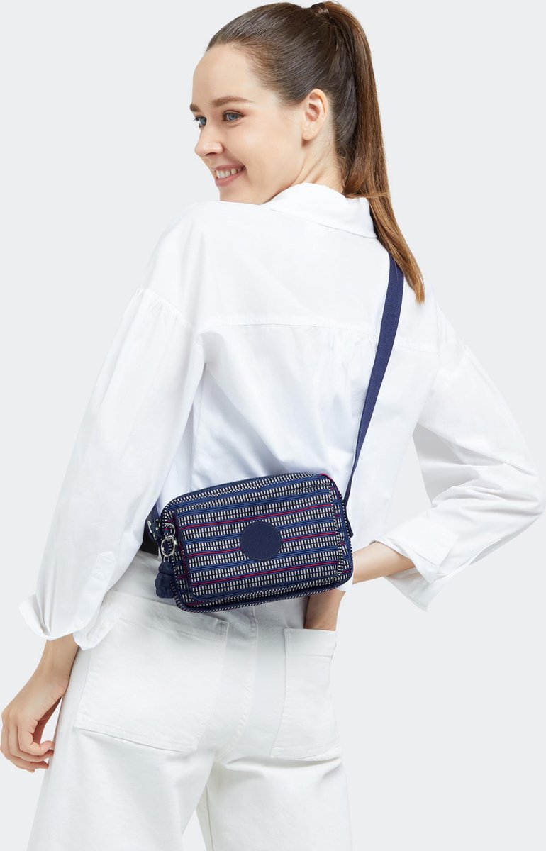 Kipling Abanu Crossbodytas - Blue Geo Print | bol.com