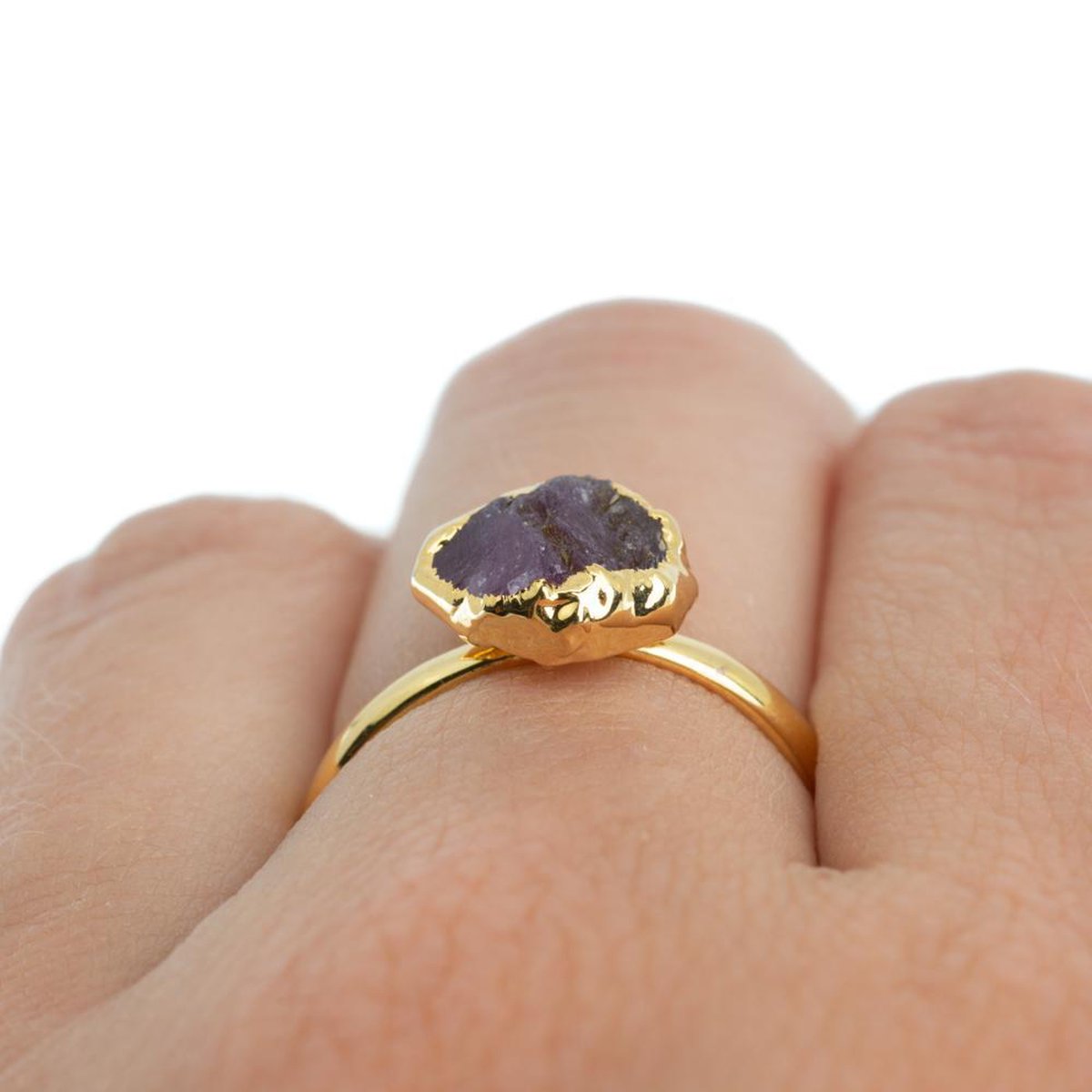 Geboortesteen Ring Ruwe Robijn Juli – 925 Zilver | bol.com