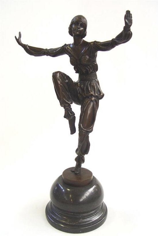 Bronzen beeld - Perzische vertelster Sjeherazade - Op een standaard ...
