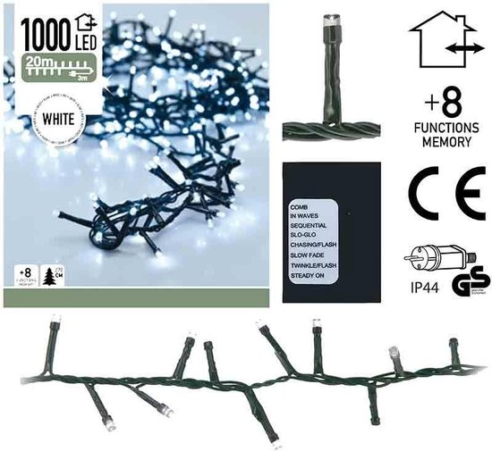 Micro Cluster 1000 LED's 20 meter wit | bol