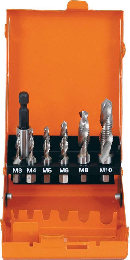 ''Projahn'' Combinatietapboorset / boor tap 7-delig metrisch HSS set | bol