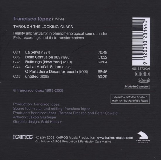 Francisco Lopez - Lopez: Through The Looking Glass (CD), Francisco ...