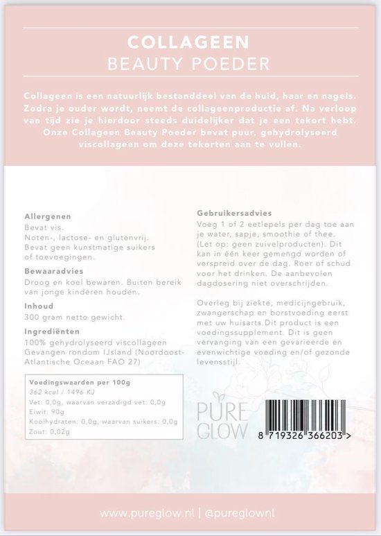 Collageen Poeder | Collageen| Beautypoeder | Viscollageen | Marine Collageen... | bol.com