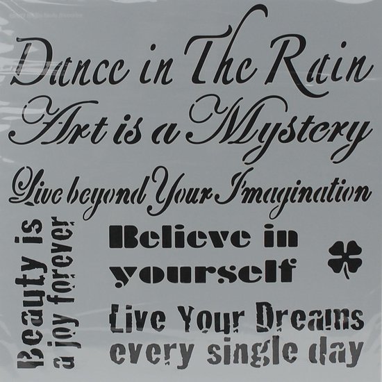 Powertex stencil 30x30cm dance in the rain | bol