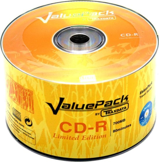Traxdata CD-R 700MB (80min) 52x ValuePack verpakt in Spindle | bol.com
