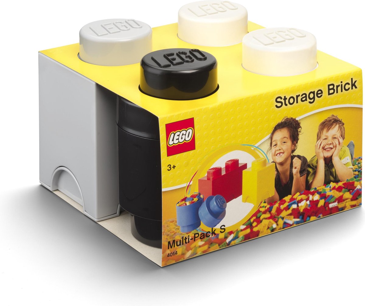 LEGO Storage Opbergbox - Set van 3 stuks - Wit, Grijs, Zwart - Classic ...