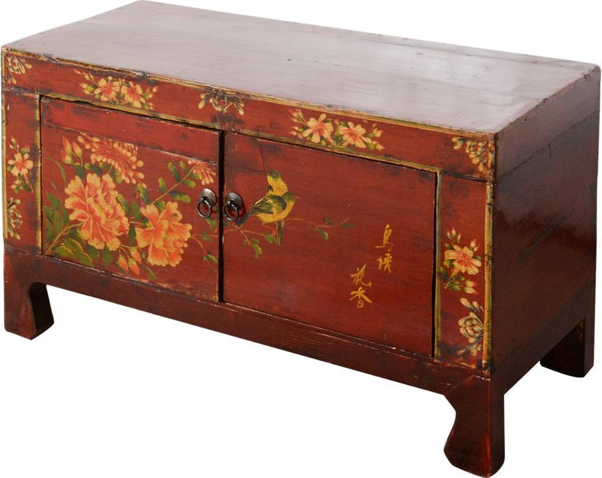 Fine Asianliving Antieke Chinese Kast Handgeschilderd B83xD36xH50cm ...