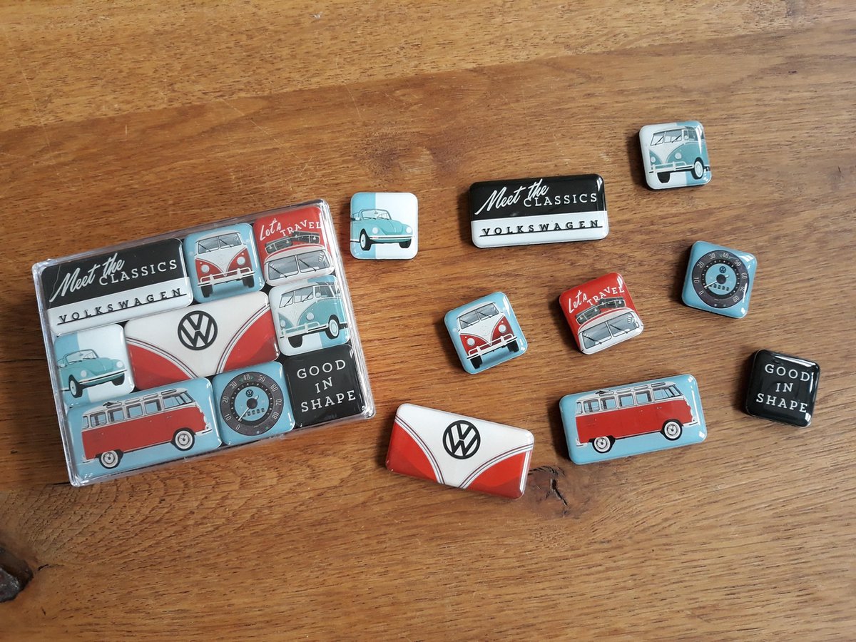 Volkswagen - VW Meet The Classics - Magneet set met 9 Magneten | bol.com