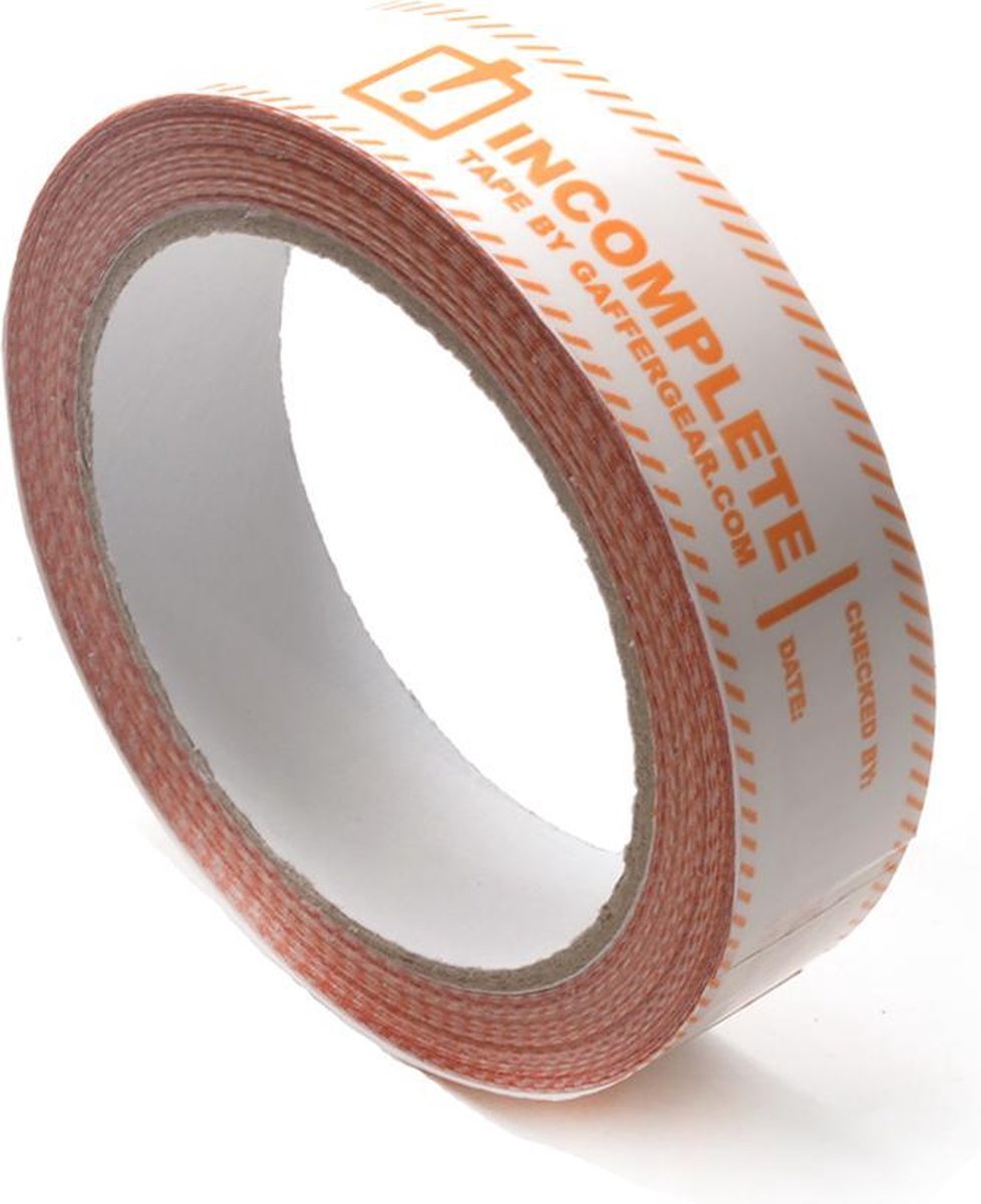 Gaffergear PVC Incomplete tape 25mm x 66m | bol