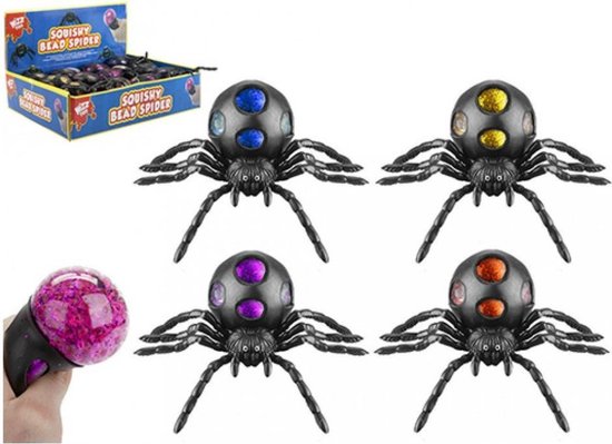 Squishy Mesh Bal Spin met glitters - Stressbal voor de hand - 1 ...