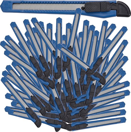 afbreekmes 100 stuks - 9 mm snijmes - afbreekbaar - tapijtmes ...
