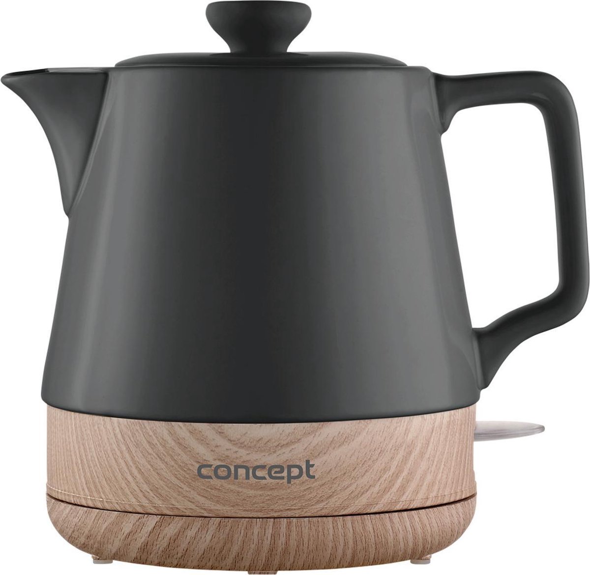 Concept RK0062 1,0 liter keramische waterkoker, antraciet plus ...