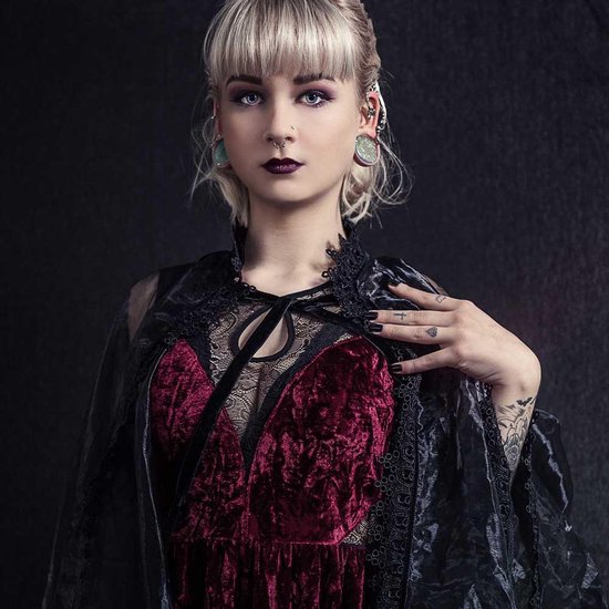 Banned - SHADOW ANGEL Korte jurk - XL - Bordeaux rood/Rood | bol