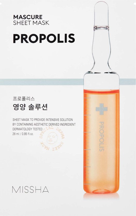Missha Mascure Sheet Mask Propolis Face Sheet Mask - Korean Beauty - K ...