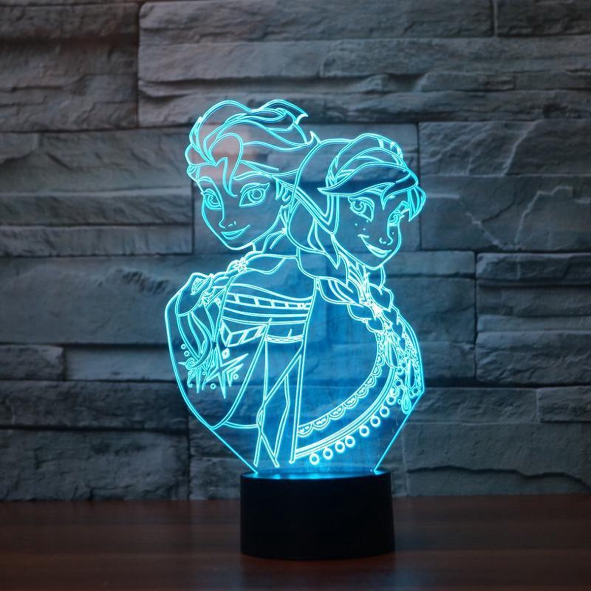 Frozen 3D lamp - Elsa Anna - Tafellamp - Nachtlamp - Lamp kinderkamer ...