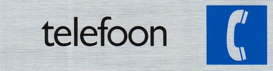 Bord 'telefoon' ALULOOK 165 x 45 mm | bol