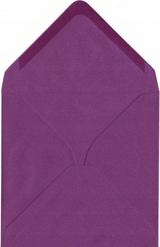 Cards & Crafts 100 Luxe vierkante enveloppen - Paars - 14x14 cm - 100 ...